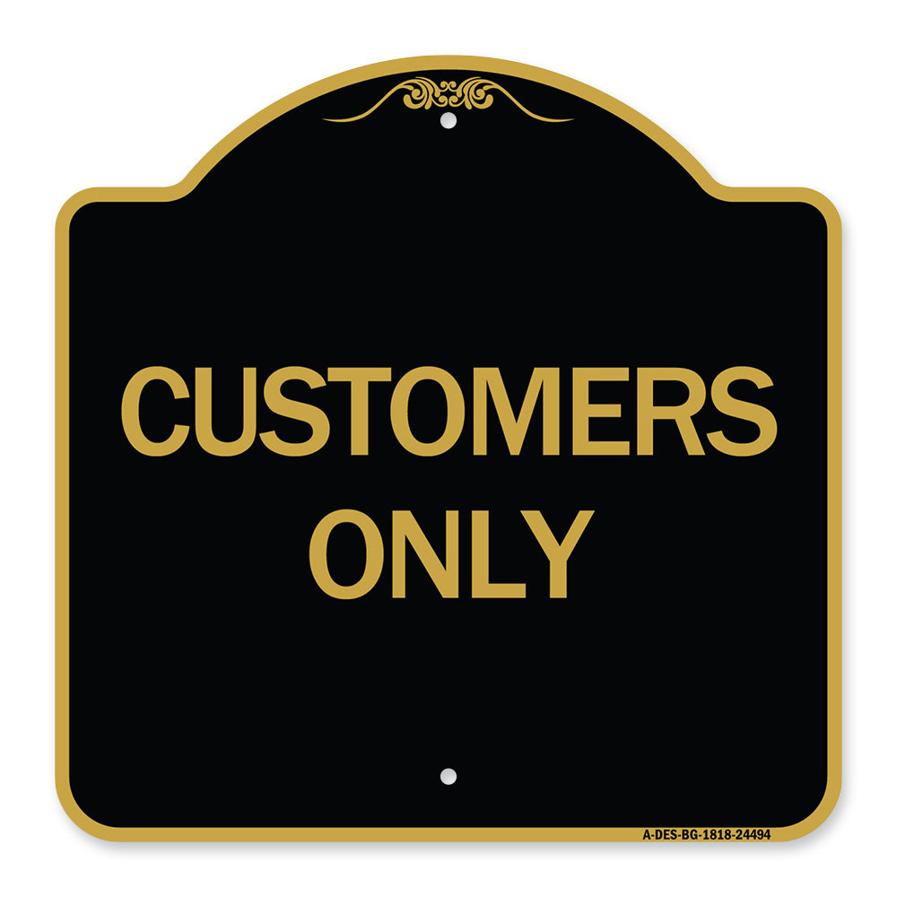SignMission Signmission Designer Series Sign - Customers Only | Black ...