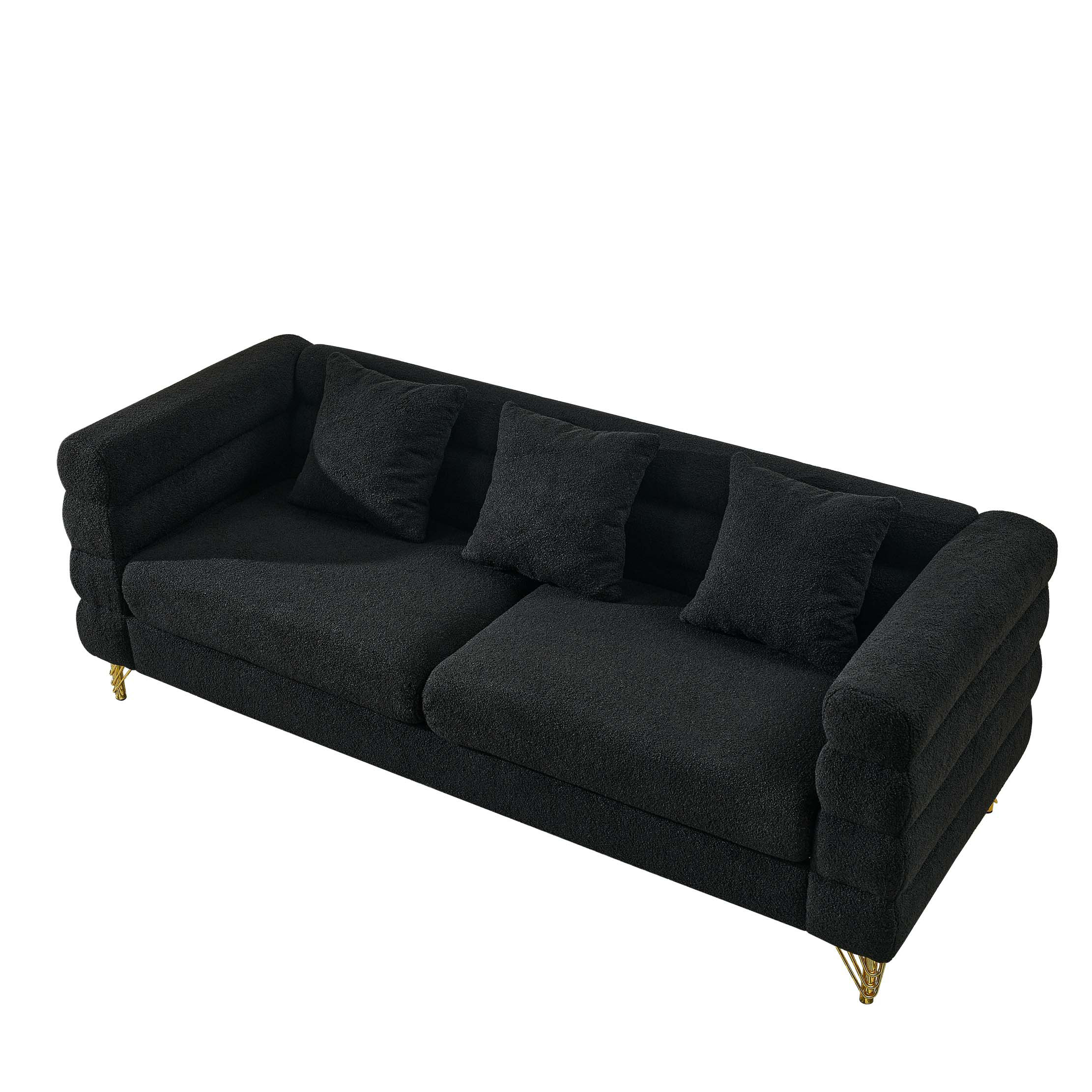 Ivy Bronx 81 Inch Oversized 3 Seater Sectional Sofa, Living Room ...