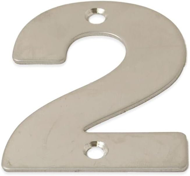 SISI UK 3 inch Brushed Stainless Steel House Number Silver Door Mount ...