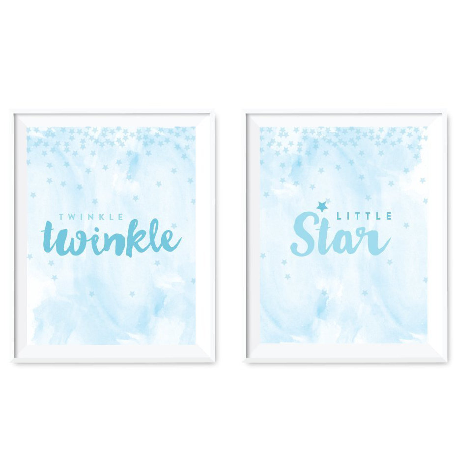 Koyal Wholesale 2 Piece "Twinkle Twinkle Little Star" Nursery Kid Room ...