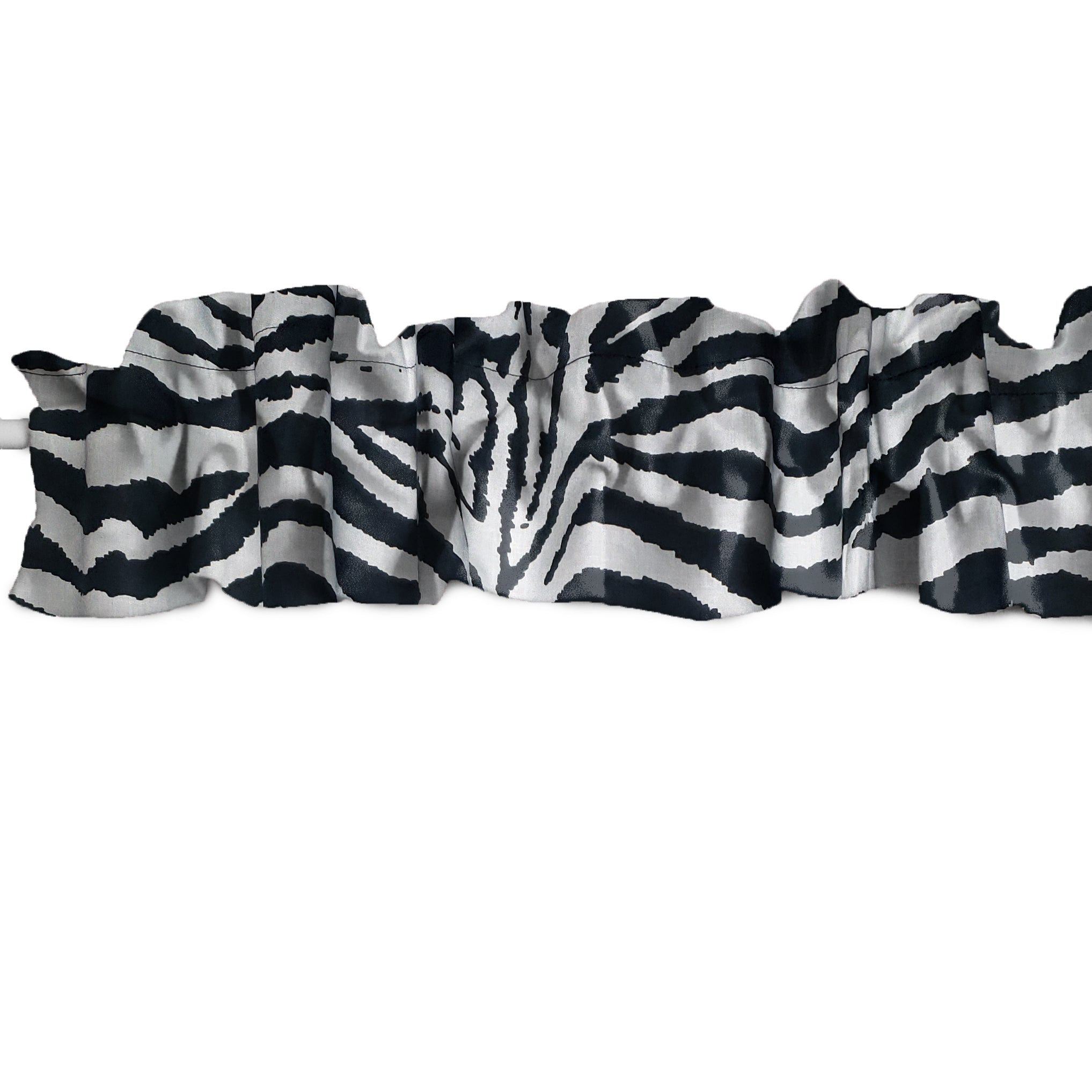 lovemyfabric Zebra Print Sleeve Topper Window Valance | Wayfair