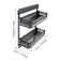 Belfry Kitchen 2-Tier Kitchen Pull Out Glass Shelf for Cabinet ...