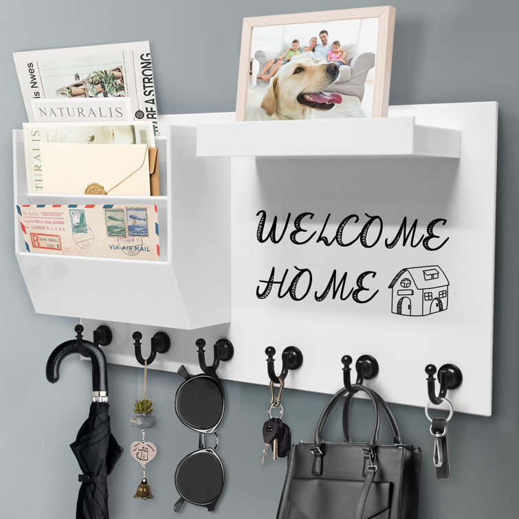 Marlow Home Co. Speece Plastic / Acrylic Wall Organizer with Key Hooks ...