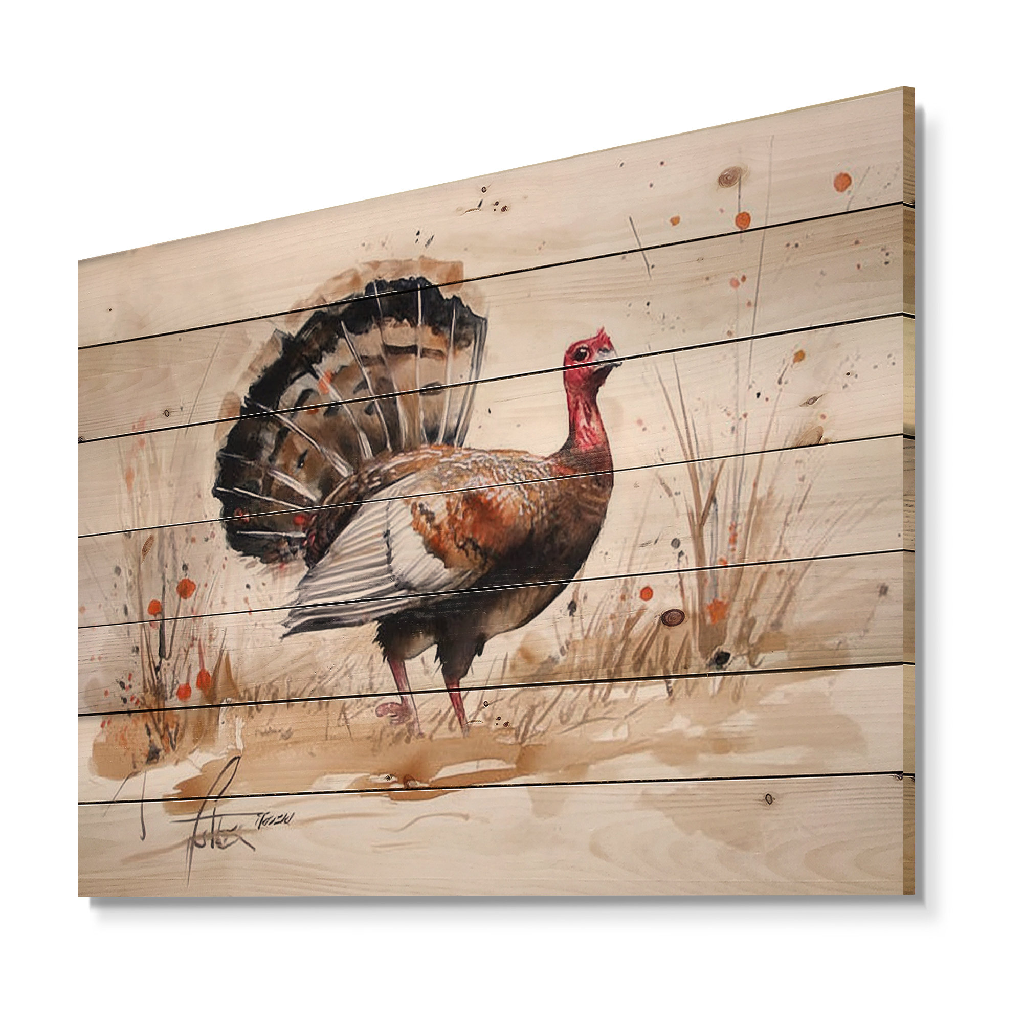 Ophelia & Co. Farmhouse Turkey Proud Strut II - Traditional Landscape ...