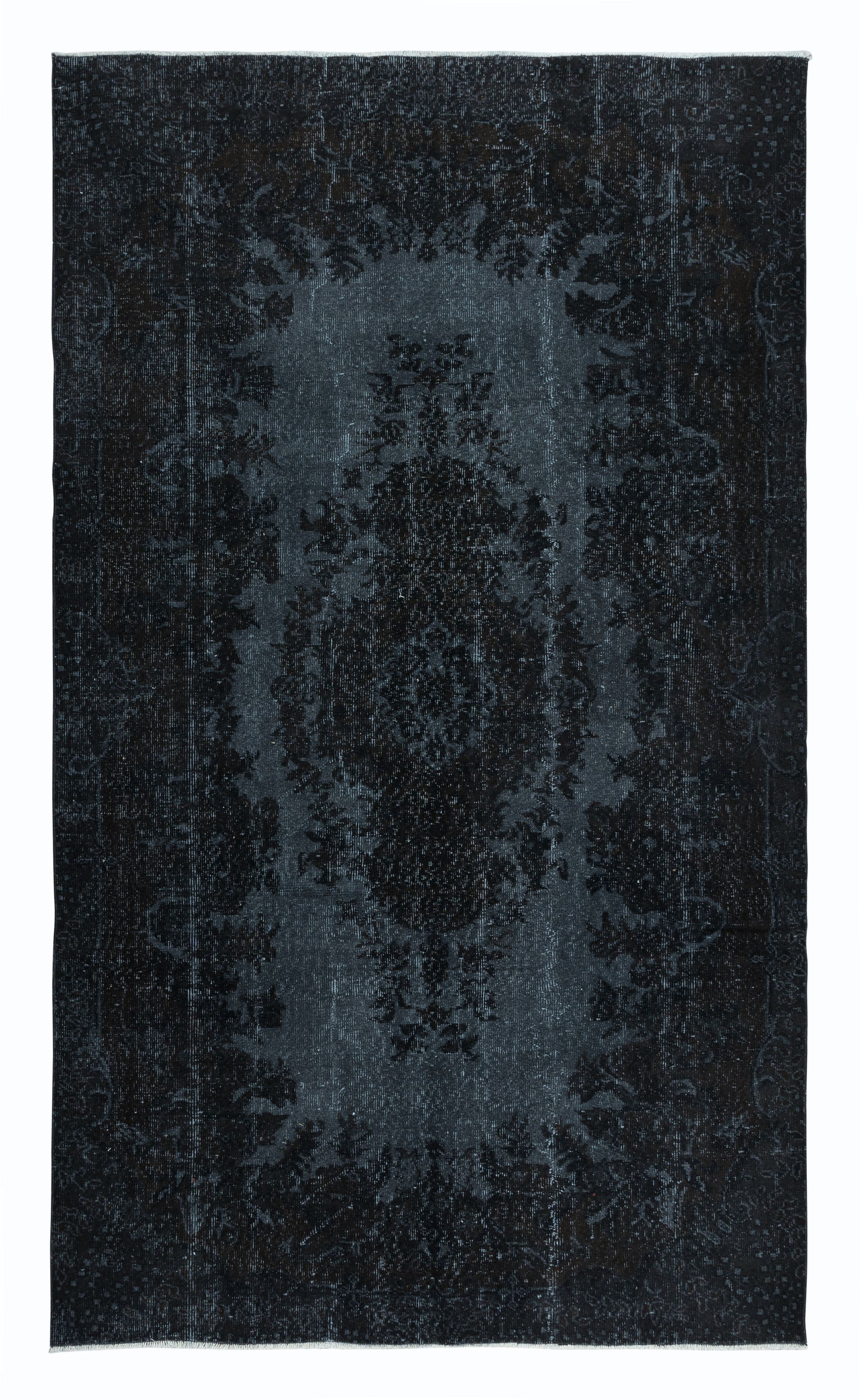 Williston Forge 5.5x9 Ft Handmade Area Rug in Black with Medallion ...