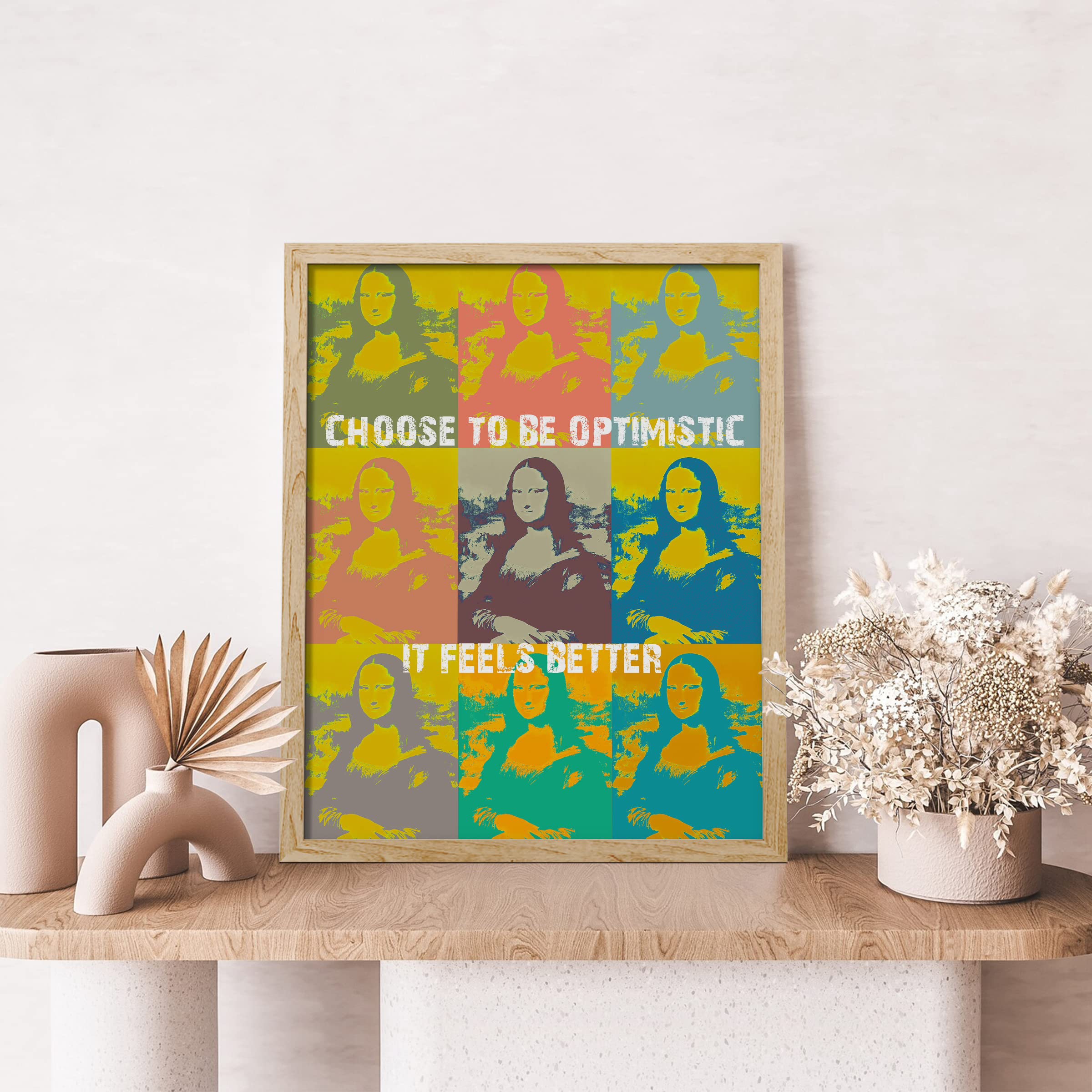 SIGNLEADER " Choose To Be Optimistic Mona Lisa Leonardo Da Vinci Andy ...