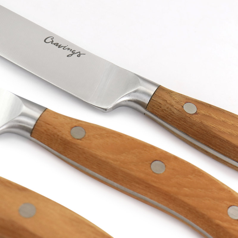 Cravings By Chrissy Teigen 6 Piece Stainless Steel Cutlery And Wood ...