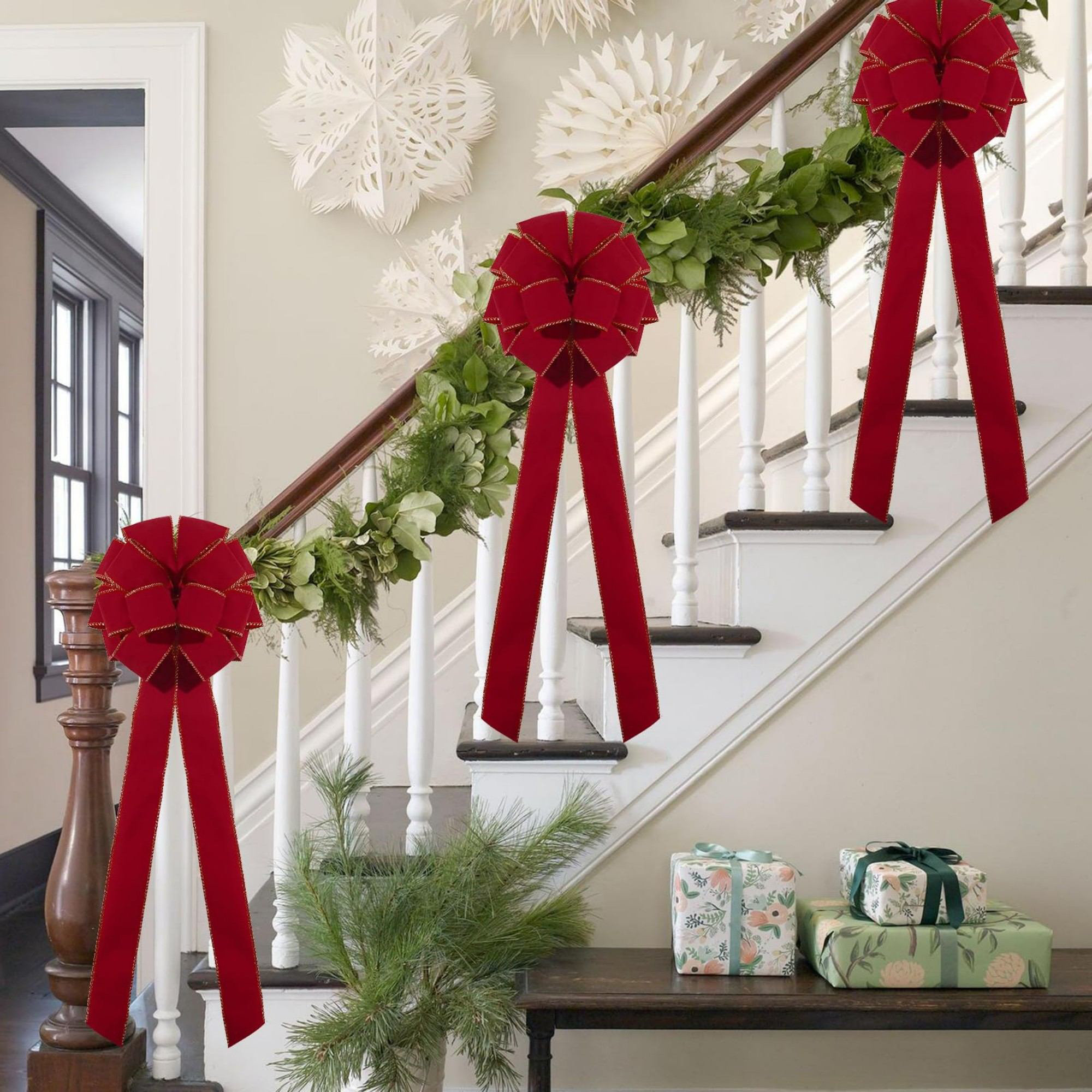 Rosdorf Park Regal 33" Velvet Christmas Bows - Set Of 3 - Wayfair Canada