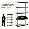 17 Stories 71" H x 35.5" W x 12" D Heavy Duty Steel Shelving Unit ...