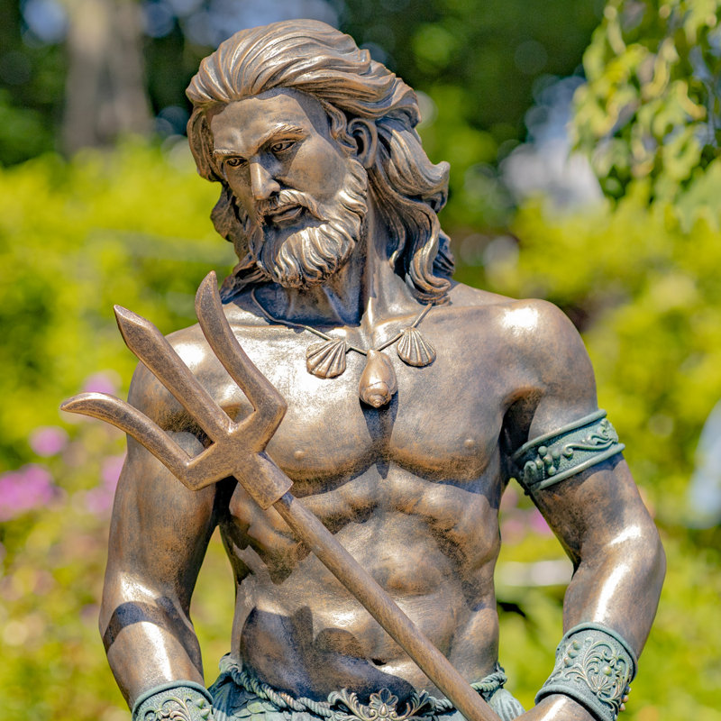 Trinx Elesio Nautical Magnesium Merman Garden Statue | Wayfair