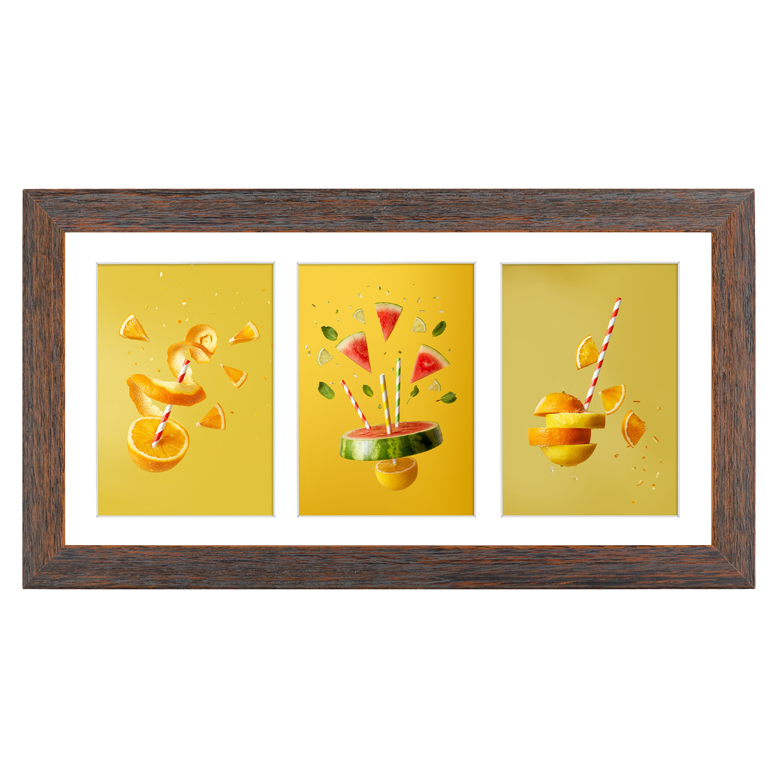 Ebern Designs Treymaine Brown Wood Collage Picture Frame | Wayfair