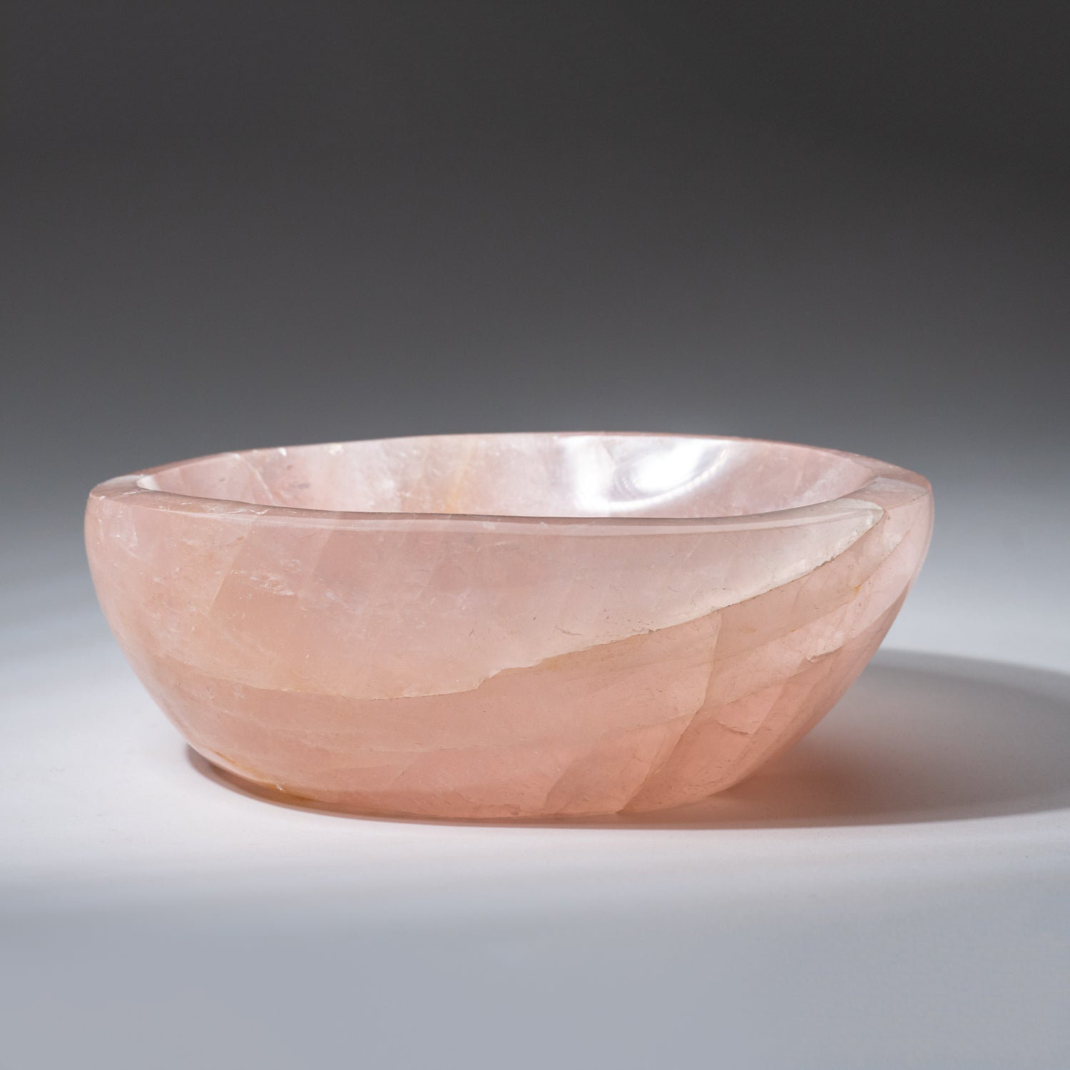 Astro Gallery of Gems Genuine Polished Medium Rose Quartz Bowl (3 Lbs ...