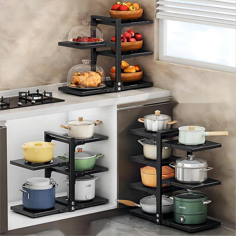 Prep & Savour Metal Rectangle Countertop / Cabinet Pot Rack | Wayfair
