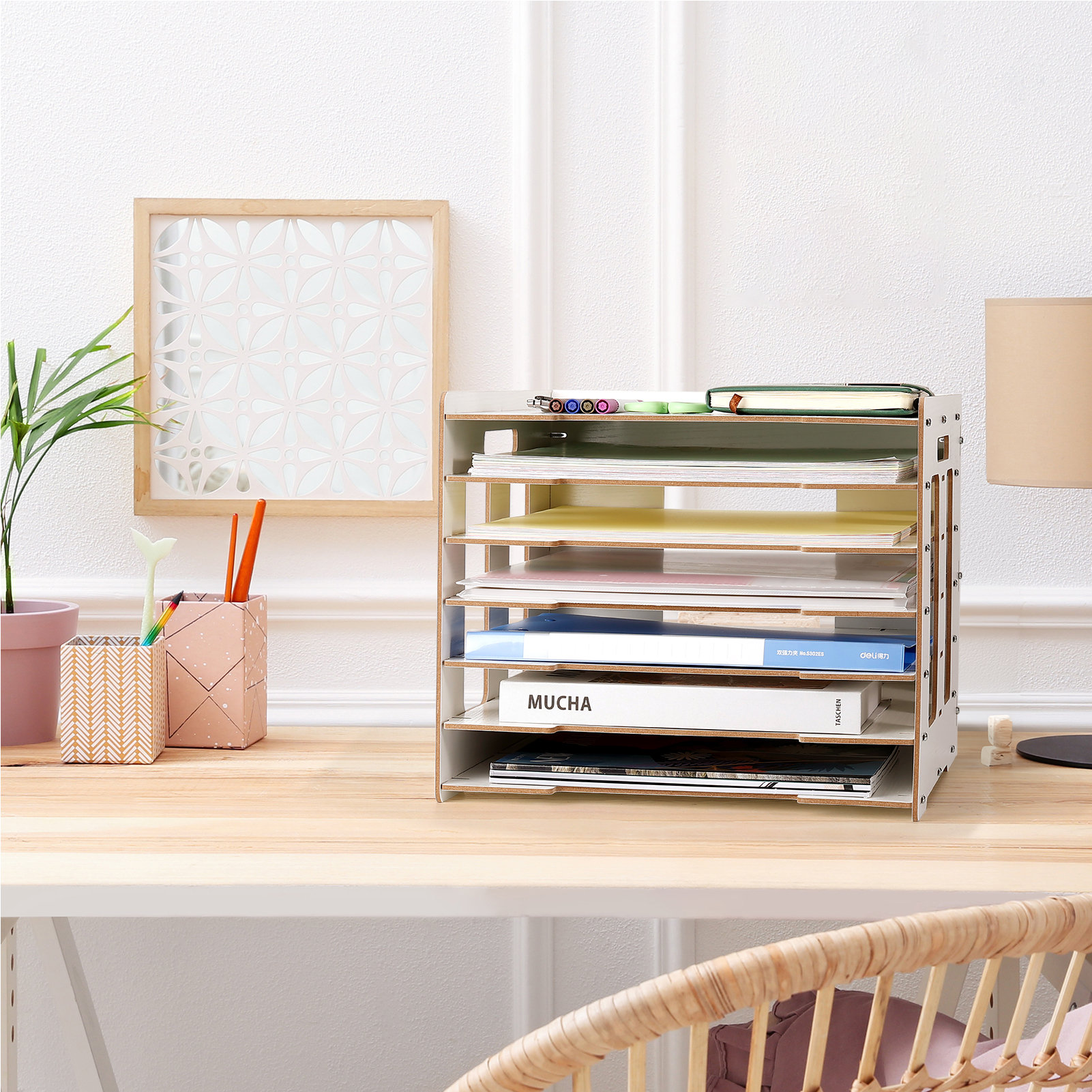 Inbox Zero Yessenia Wood Paper Organizer - Wayfair Canada