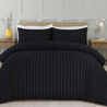 SUPREME BEDDING LTD Striped Microfiber Duvet Cover Set, 4-Piece With ...