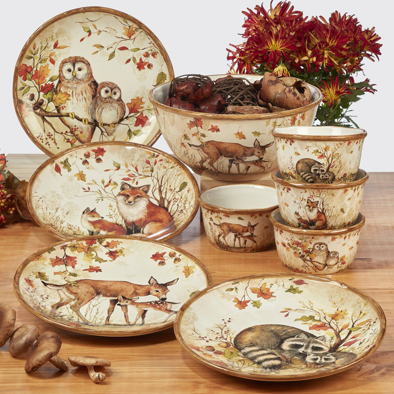 Certified International Pine Forest 16Pc Dinnerware Set & Reviews | Wayfair