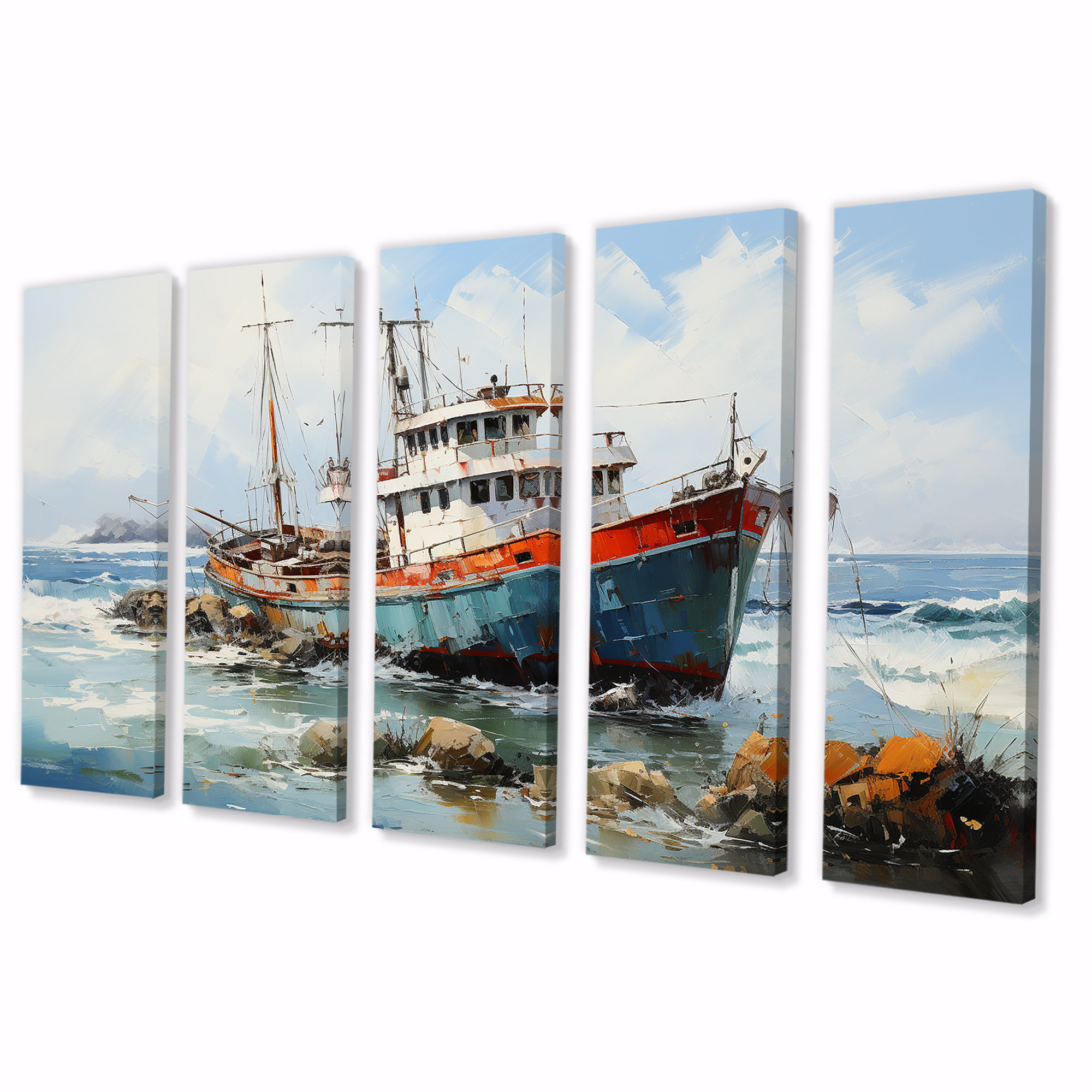 Breakwater Bay Nautical Boating Fishing Adventure - Coastal Boat 5 ...