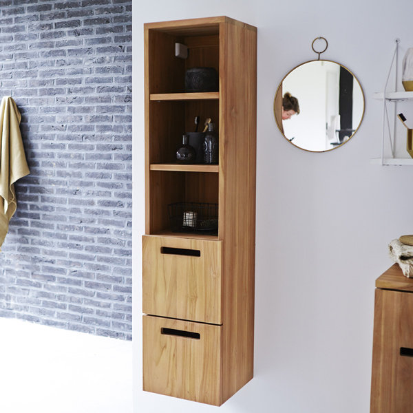 Tikamoon Line Solid Wood Wall Linen Cabinet | Wayfair.co.uk