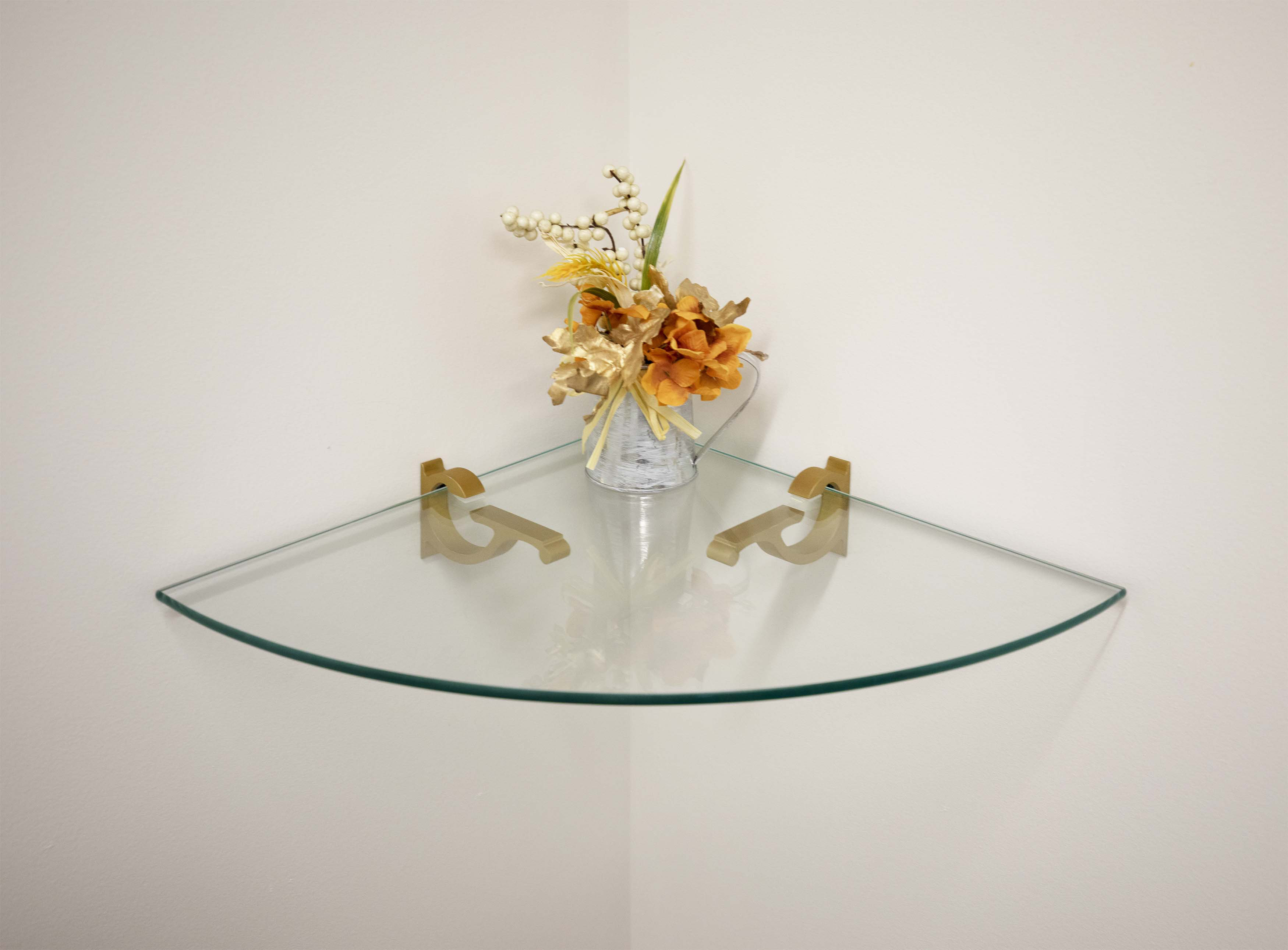 Rayne Mirrors Glass Corner Shelf | Wayfair