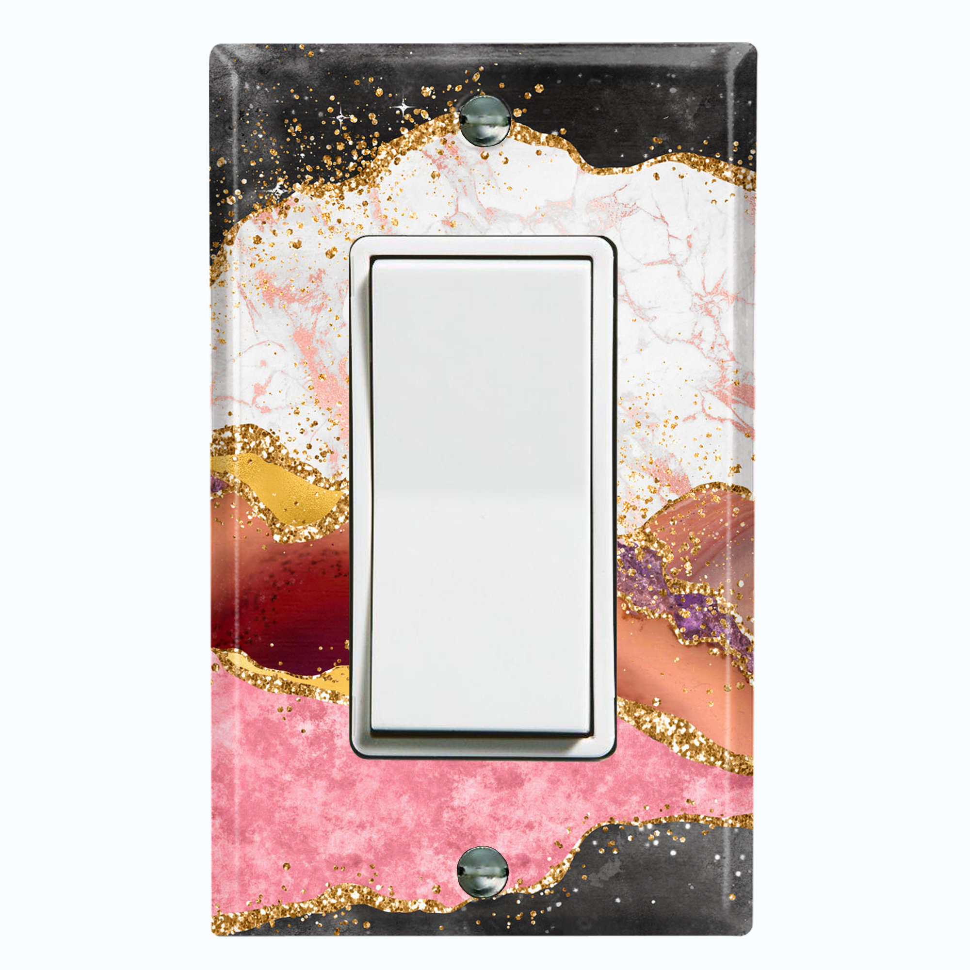 WorldAcc Metal Light Switch Plate Outlet Cover (Girls Room Swirl ...