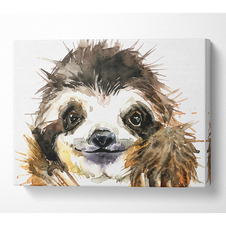 ClassicLiving Water Colour Sloth - Wrapped Canvas Art Prints | Wayfair ...