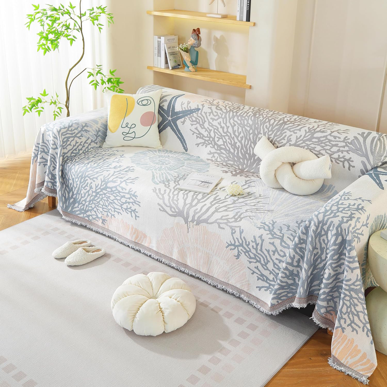 SORMIA Reversible Coastal Sectional Couch Covers | Wayfair