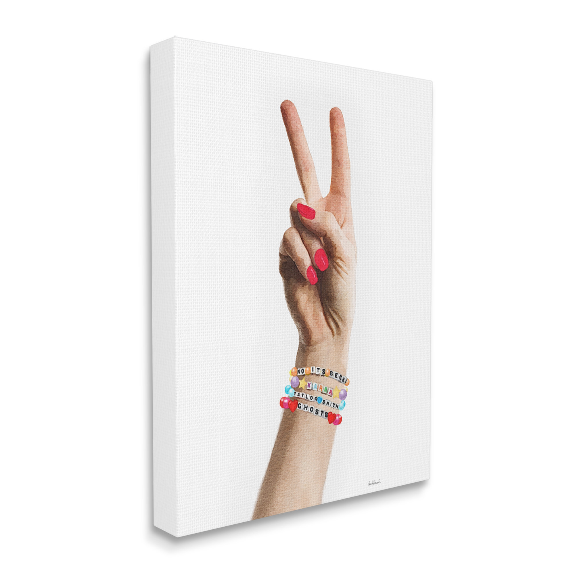 Winston Porter Peace Sign Hand Canvas Wall Art Design By Amanda ...
