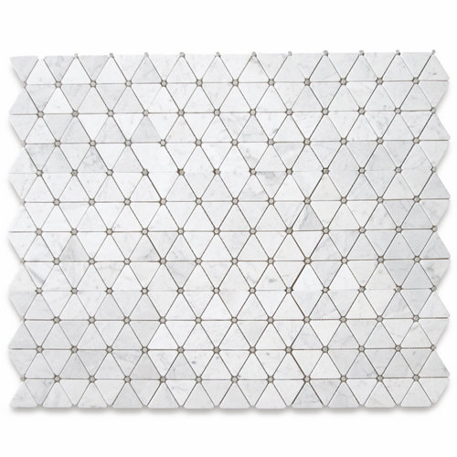 Marble Online 11" x 13" Marble Grid Mosaic Wall & Floor Tile | Wayfair
