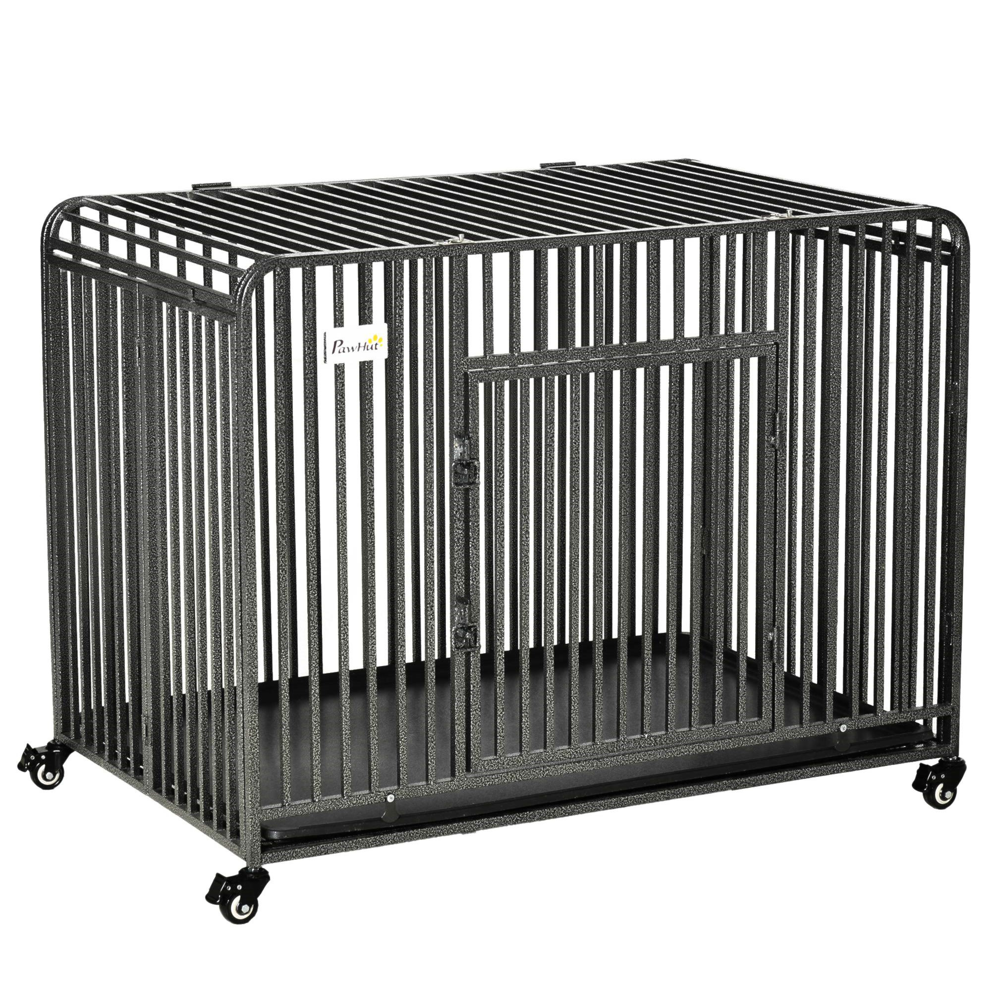 Tucker Murphy Pet™ 43" Heavy Duty Dog Cage, Foldable Steel Crate Kennel ...