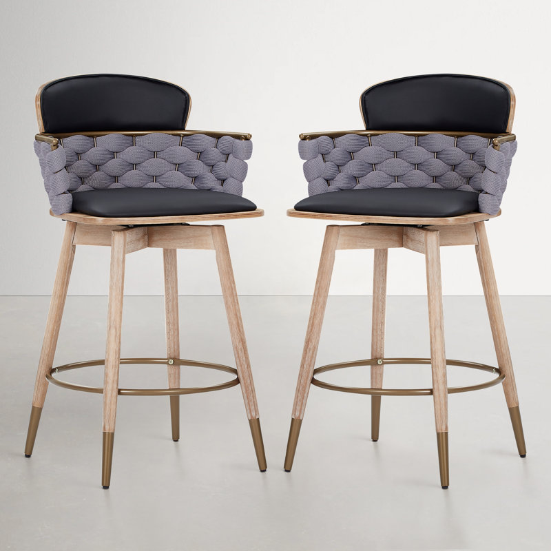 Willa Arlo™ Interiors Charlack 25.7'' Swivel Upholstered Counter Bar ...