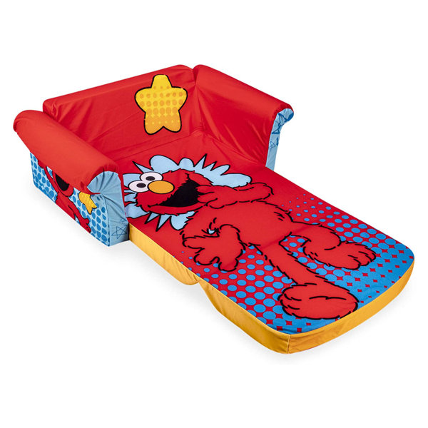 Marshmallow Furniture Kids 2-in-1 Flip Open Foam Sofa Bed, Sesame ...