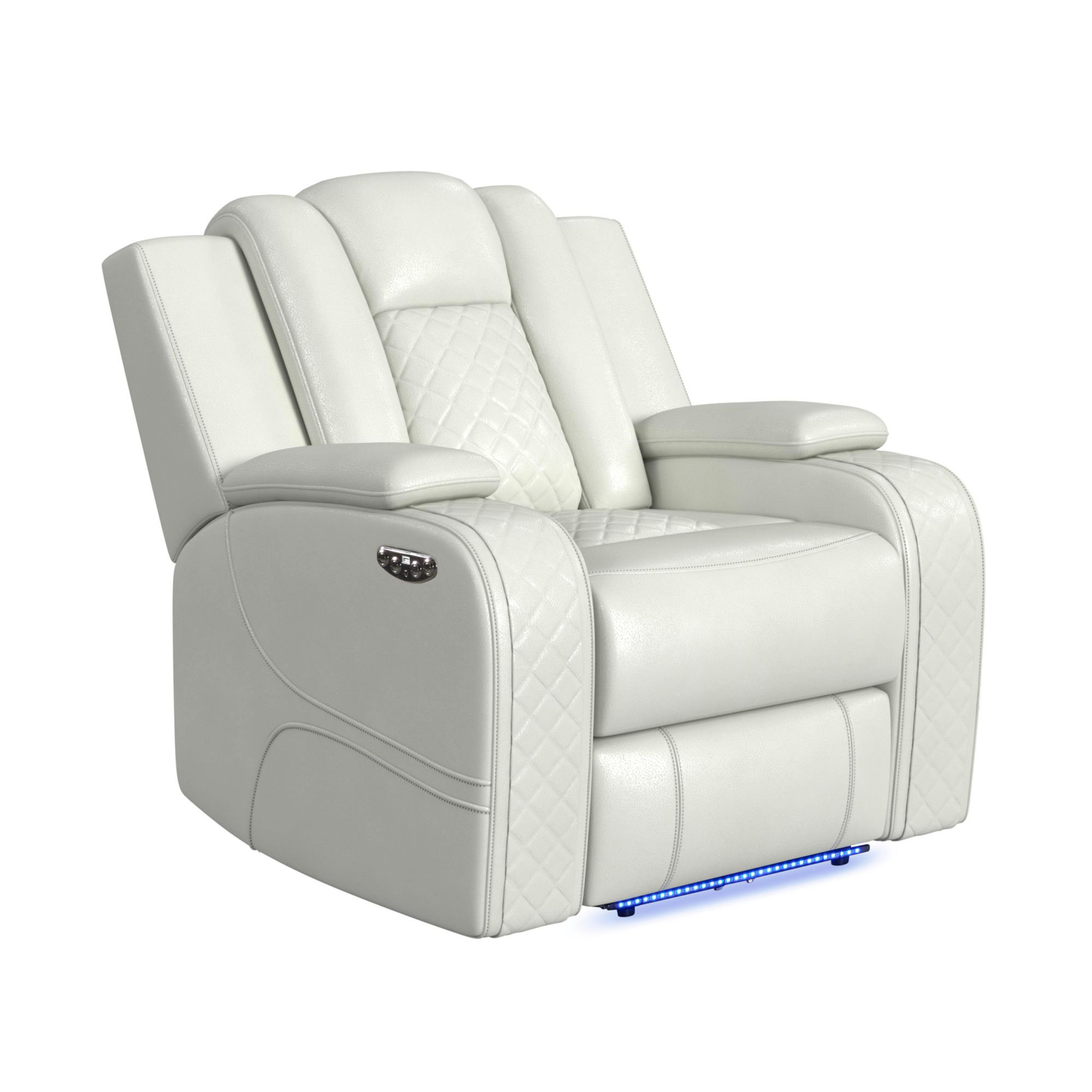 Wrought Studio™ Okubo Power Motion Recliner with Power Headrest, LED in ...