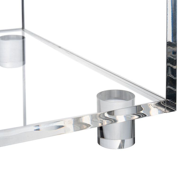 Wrought Studio™ Bedroom Bedside Clear Nightstand Table | Wayfair