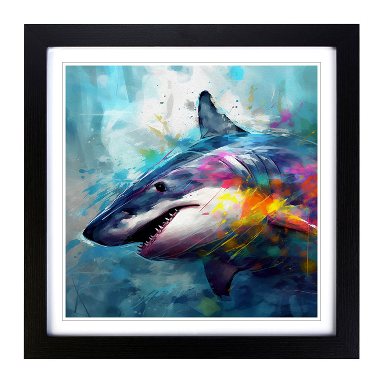 House of Hampton Shark Abstract Art | Wayfair.co.uk