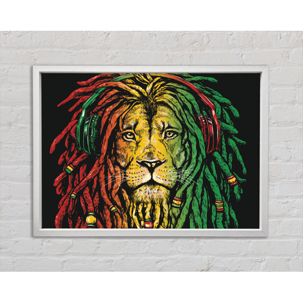 Bright Star Rasta Lion - Single Picture Frame Print on Canvas | Wayfair ...