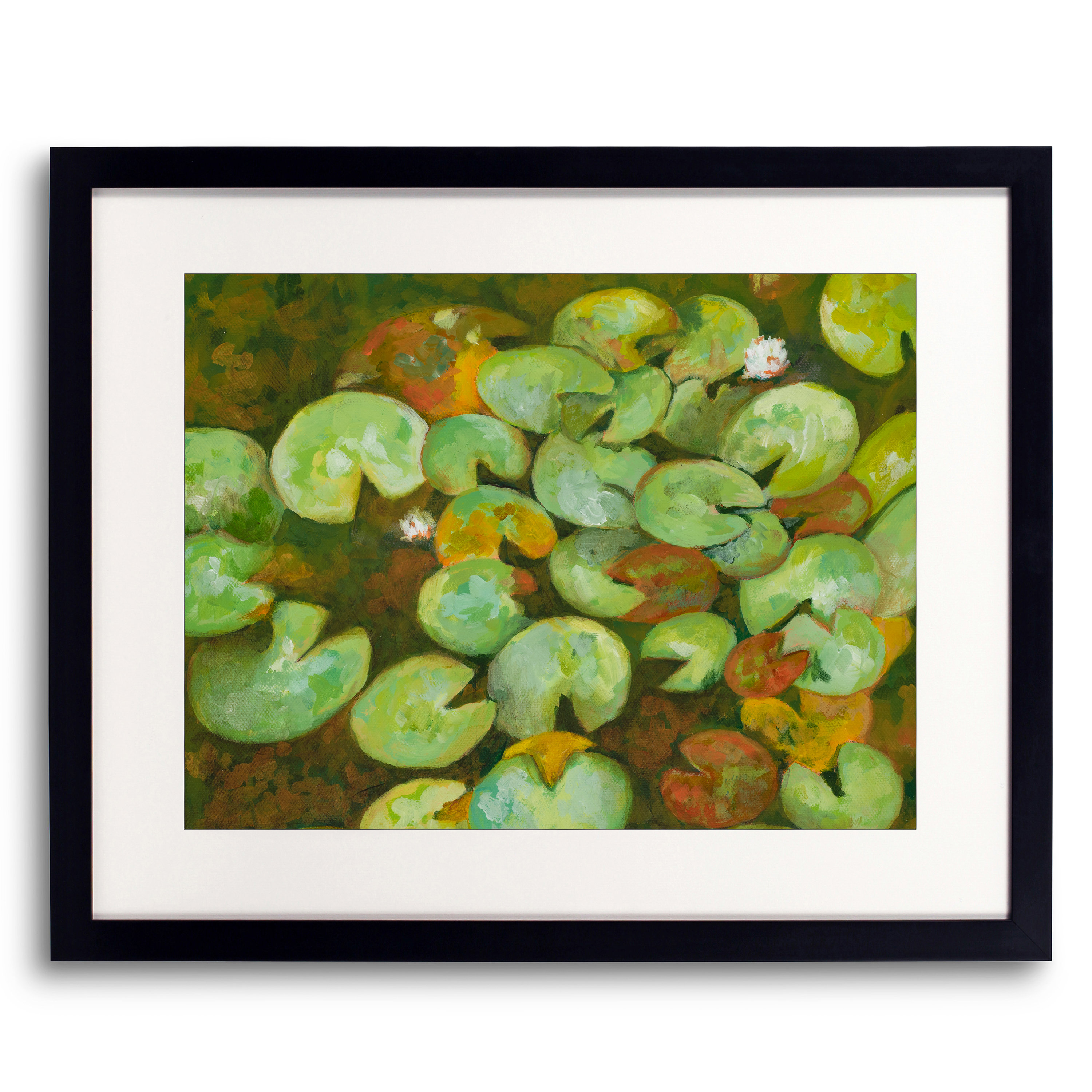 Made & Curated Serenity Lotus Pond II by Ruth Hayes - Painting | Wayfair
