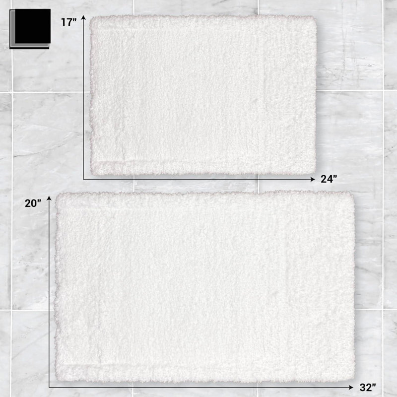 Latitude Run® Luxury Hotel Bath Rug Set | Wayfair