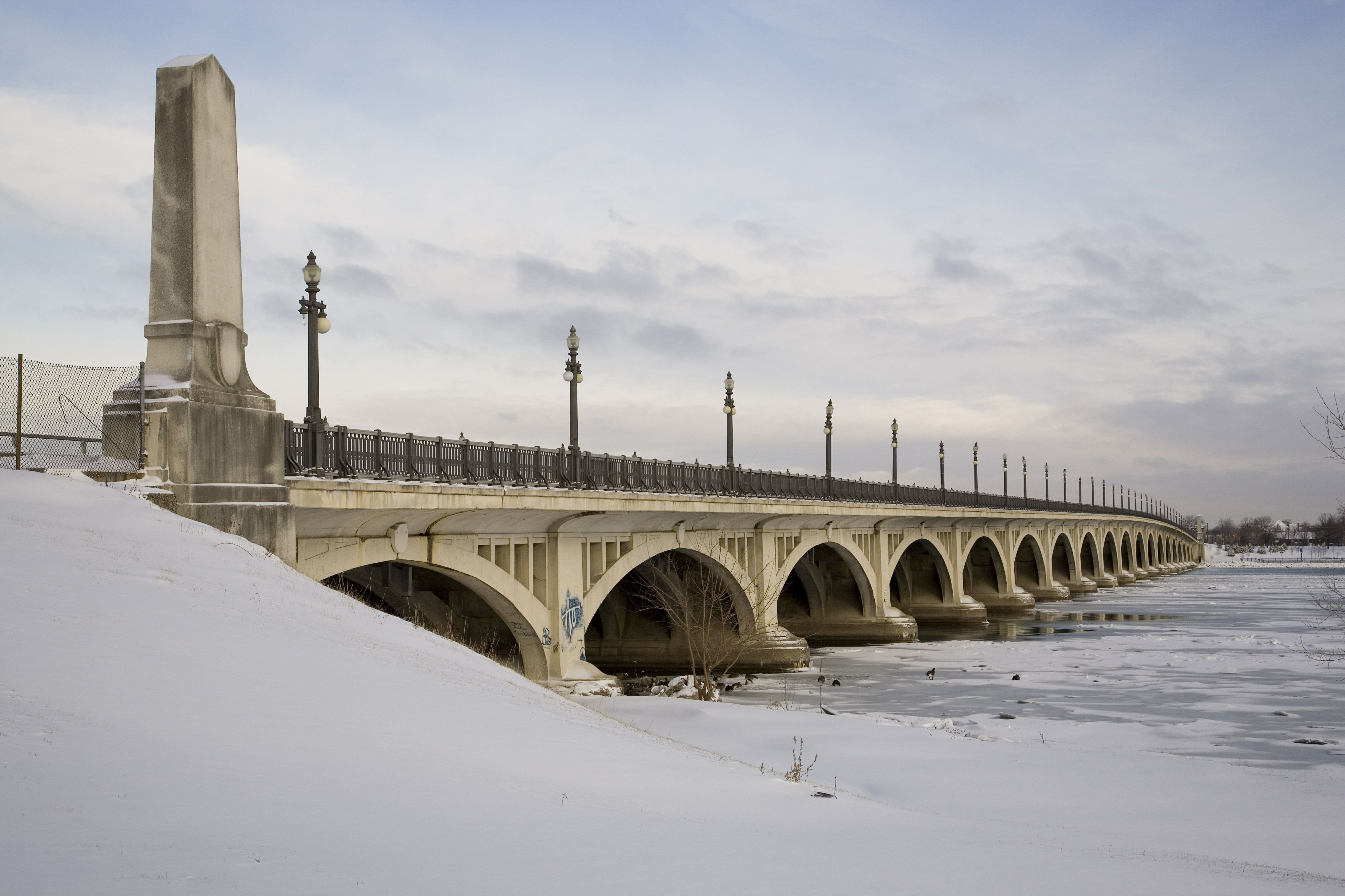 Ebern Designs Belle Isle Bridge - Wrapped Canvas Photograph | Wayfair