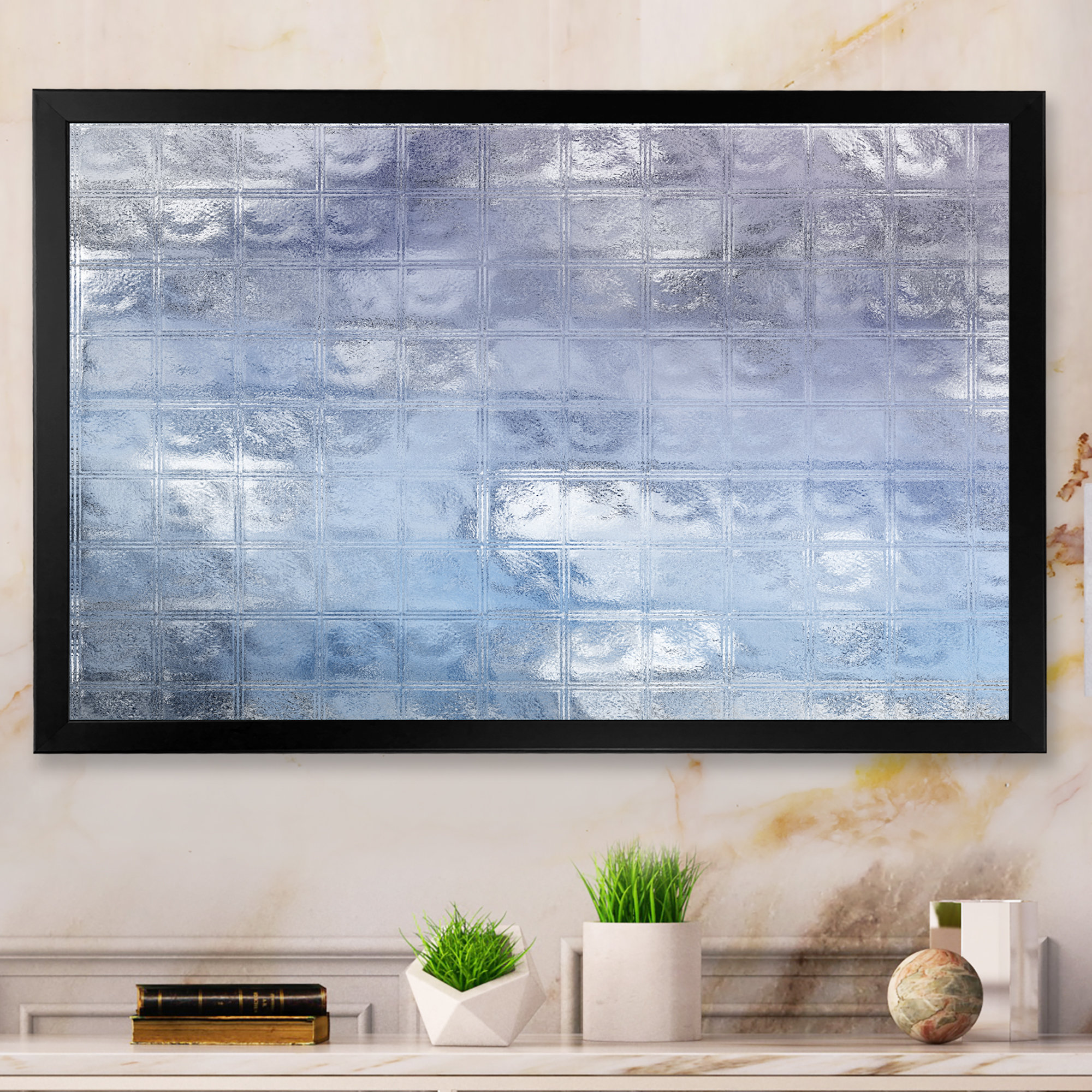 Wrought Studio Abstract Blue Glass Design - on - Wayfair Canada