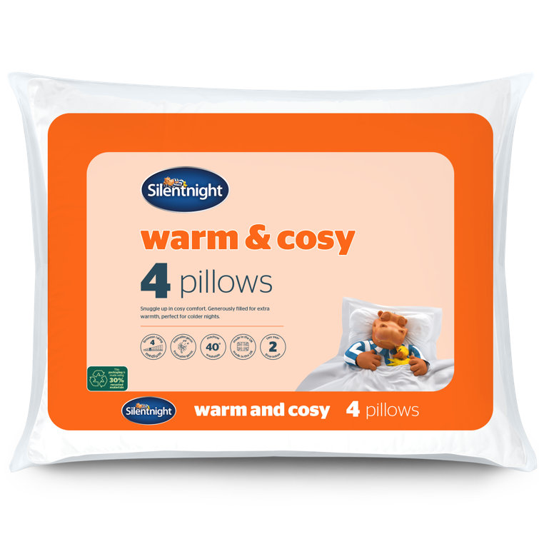 Silentnight Luxury Overlocked Warm And Cosy Pillow - 4 Pack | Wayfair.co.uk