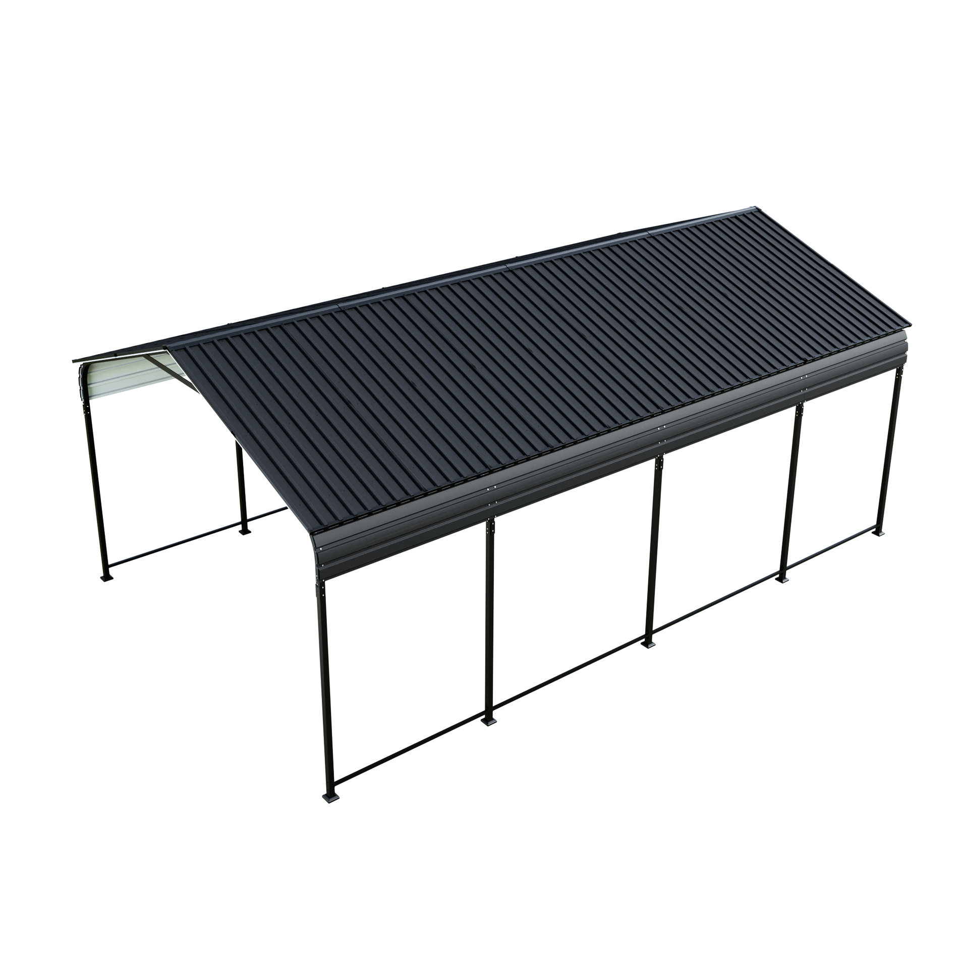 Crafted Palm 12X20 Ft Outdoor Galvanized Metal Car Shelter For A ...
