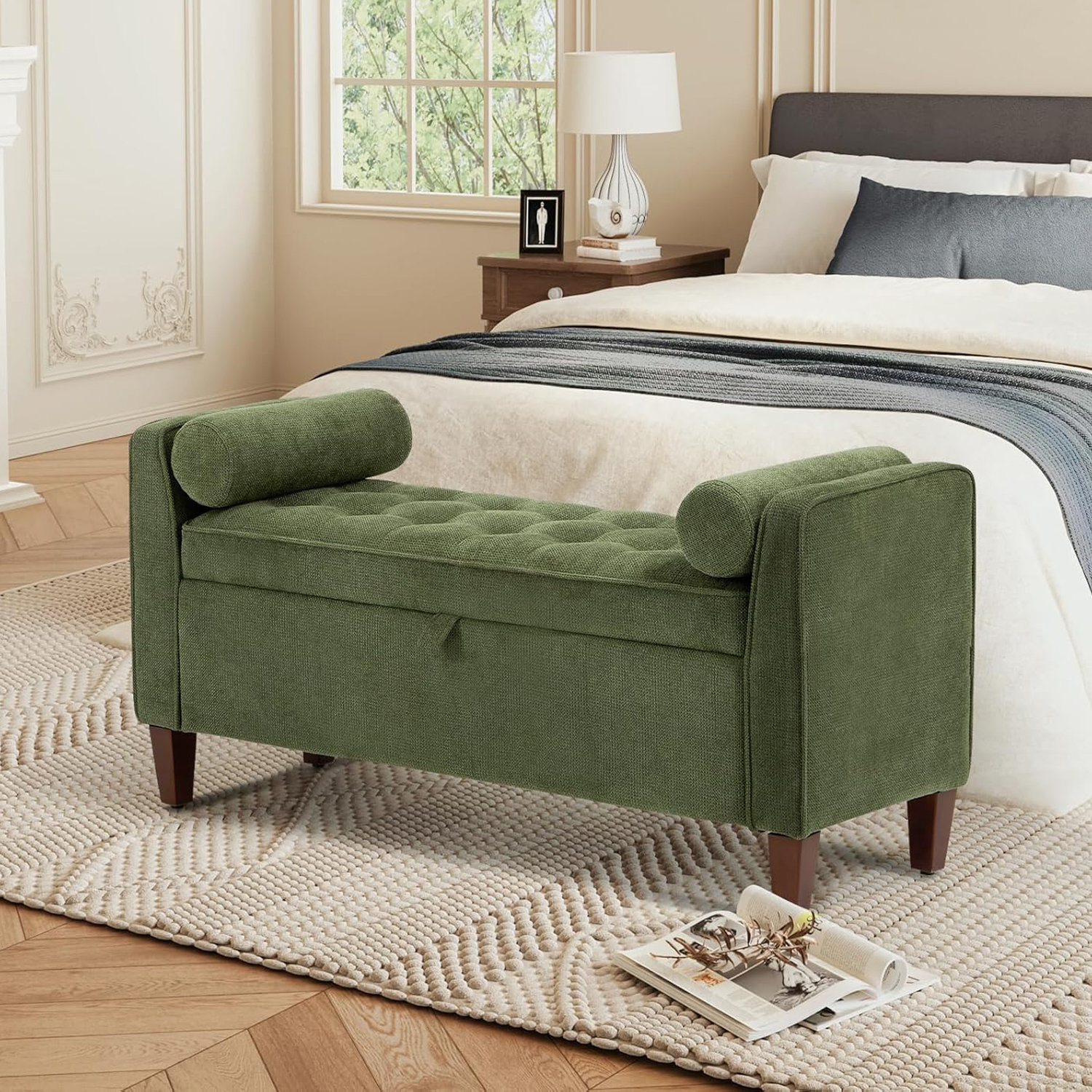 Lark Manor™ Modern Tufted Storage Bench for Bedroom End, 48 Inch ...