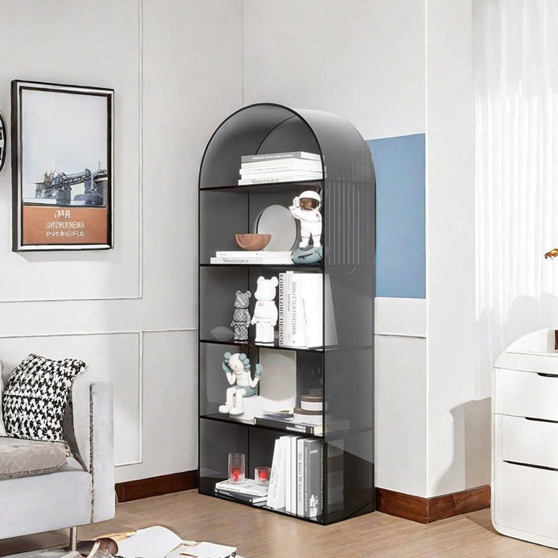 Liu's ink furniture Modern Acrylic Arch Bookshelf for Stylish Storage ...
