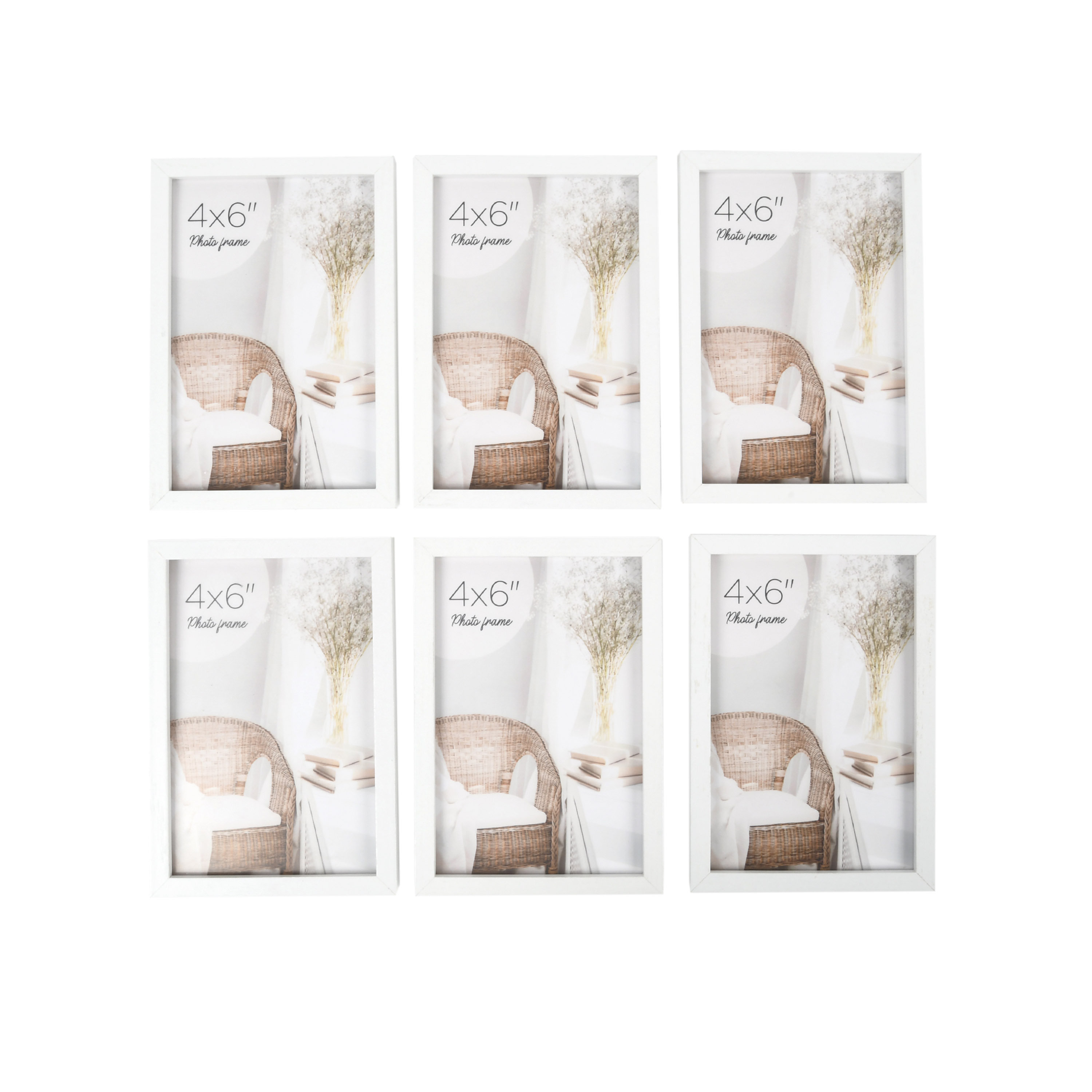 Ebern Designs 4" X 6" Linear Gallery Wall Picture Frames, Includes Six ...