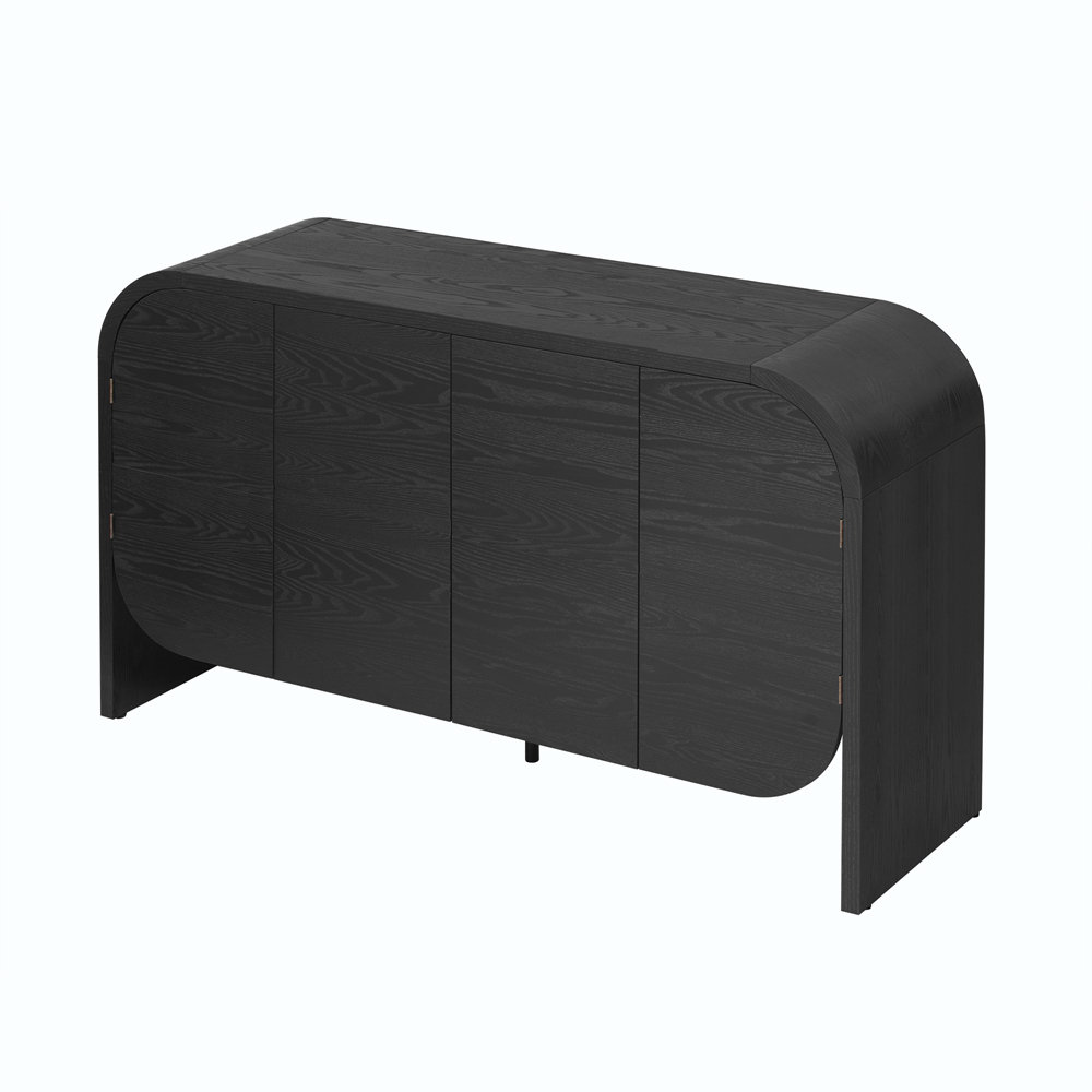 Latitude Run® Rounded Corners Buffet Cabinet with Large Storage Accent ...