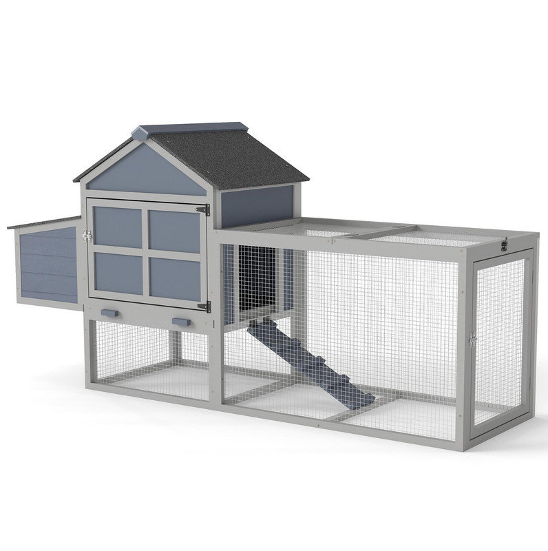 Archie & Oscar™ Wooden Chicken Coop - Outdoor Hen House with Nesting ...