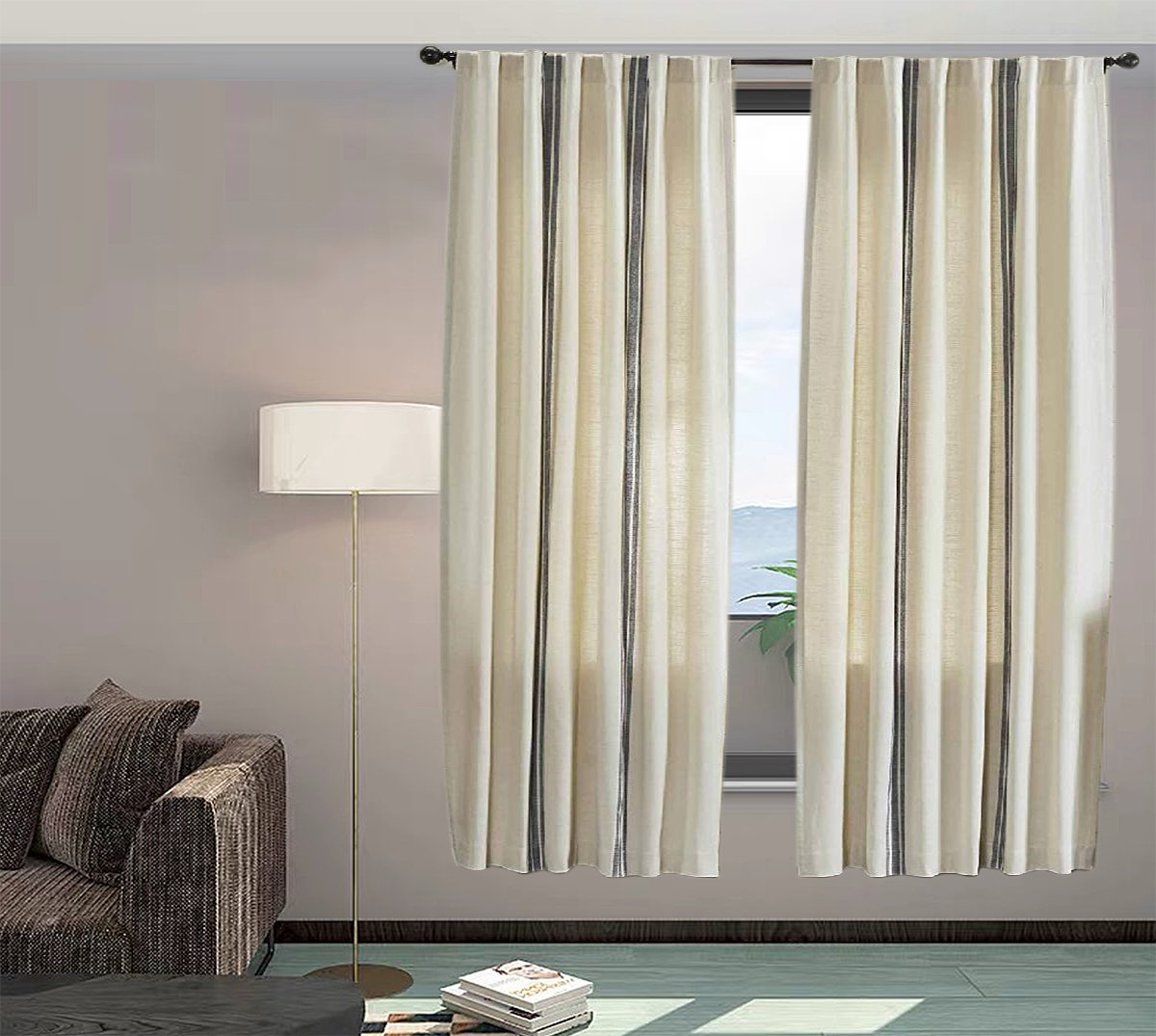 Frifoho 100% Cotton Curtain | Wayfair