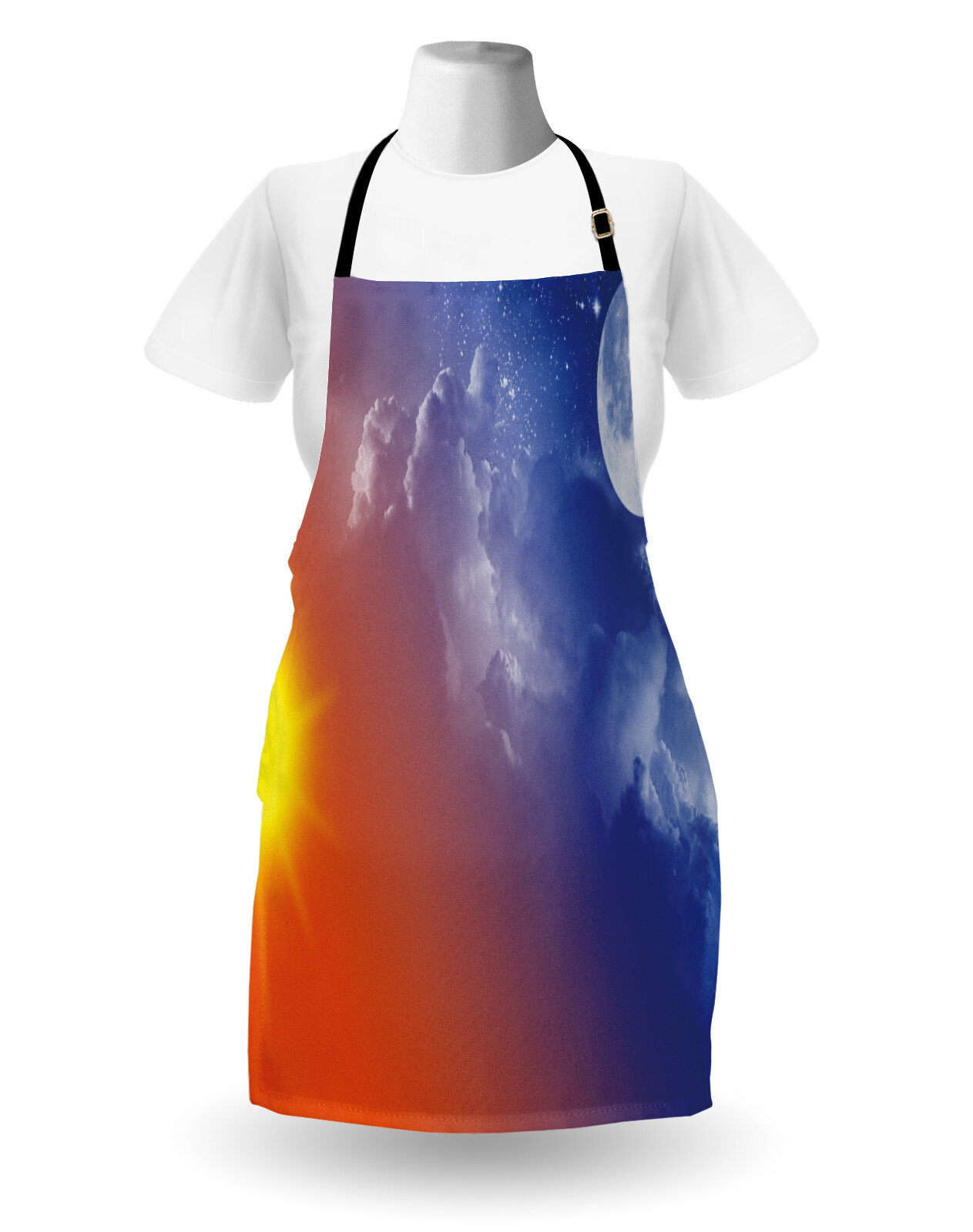 East Urban Home Apartment Apron Unisex, Galaxy Sun Clouds, Adult Size ...