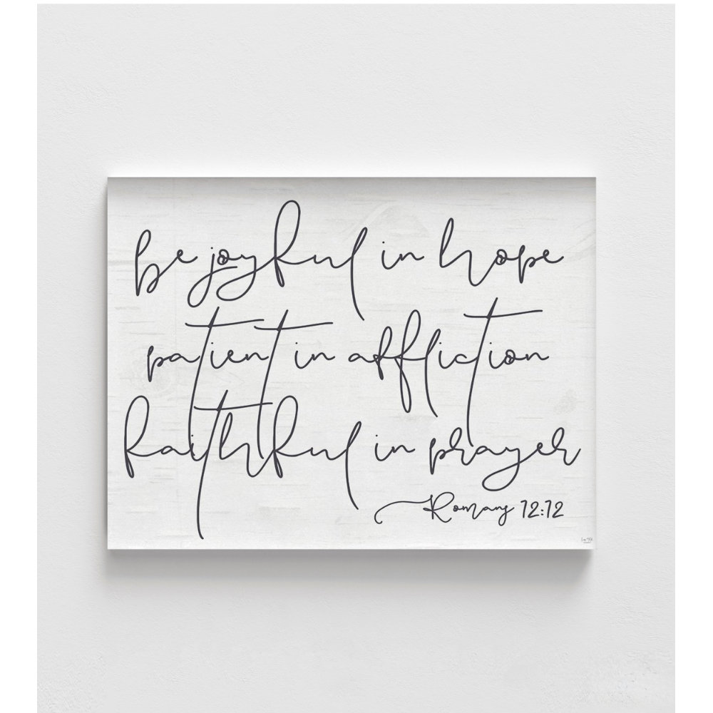 WeFrameArt Be Joyful, Romans 12:12 Print, Framed Extra Large Romans ...