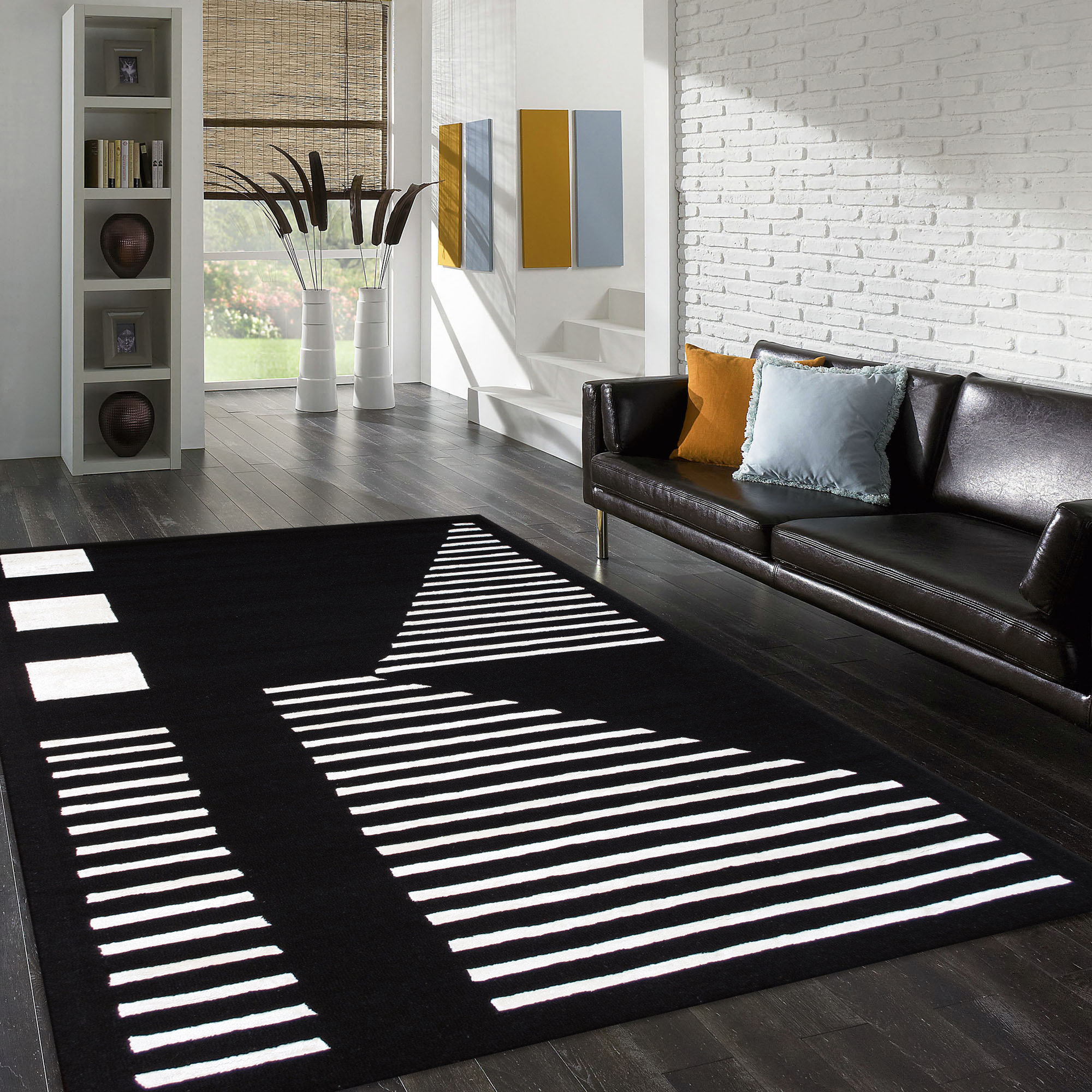 Pasargad Edgy Hand Tufted Rayon from Bamboo/Silk/Wool Area Rug - 5' x 8 ...